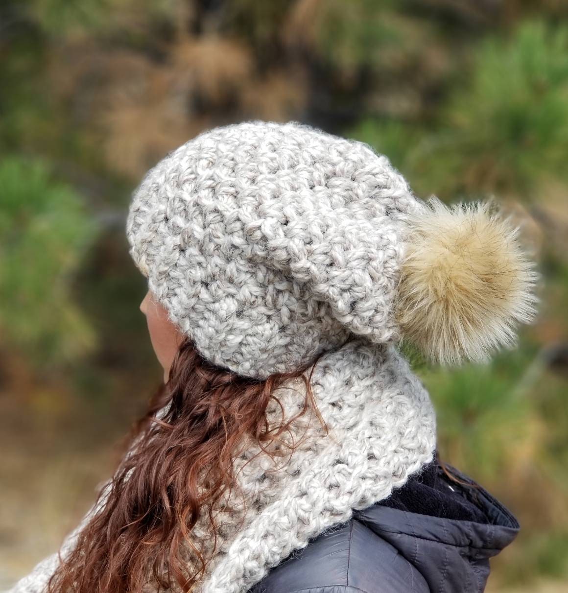 Linen Stitch Slouch Hat Crochet Pattern: Beginner Winter Beanie (PDF ...