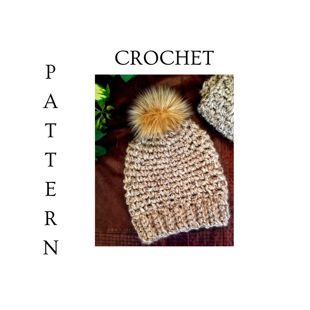 Linen Stitch Slouch Hat Crochet Pattern: Beginner Winter Beanie (PDF ...