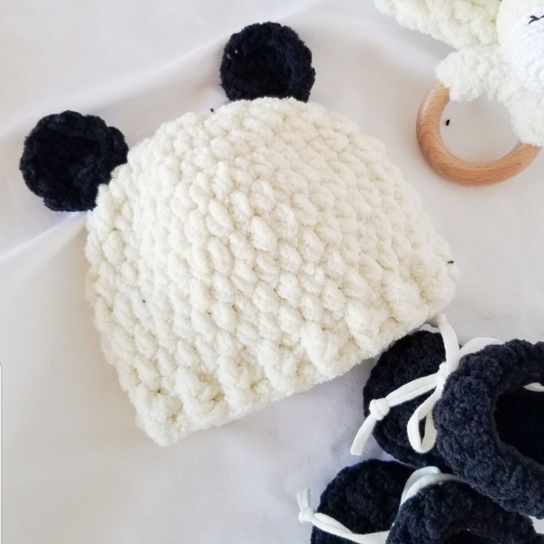 Baby Panda Hat Panda Bear Hat and Booties Winter Hat for Baby - Etsy