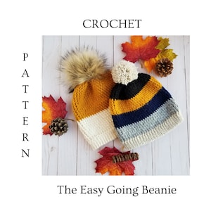 Crochet Pattern | Fall Crochet Hat Pattern |the Easy-going Beanie ...