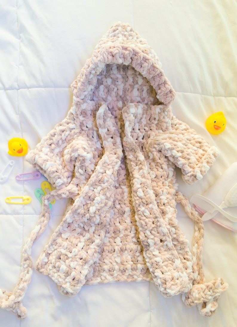 Crochet Pattern Baby Bathrobe Crochet Pattern Cuddly - Etsy