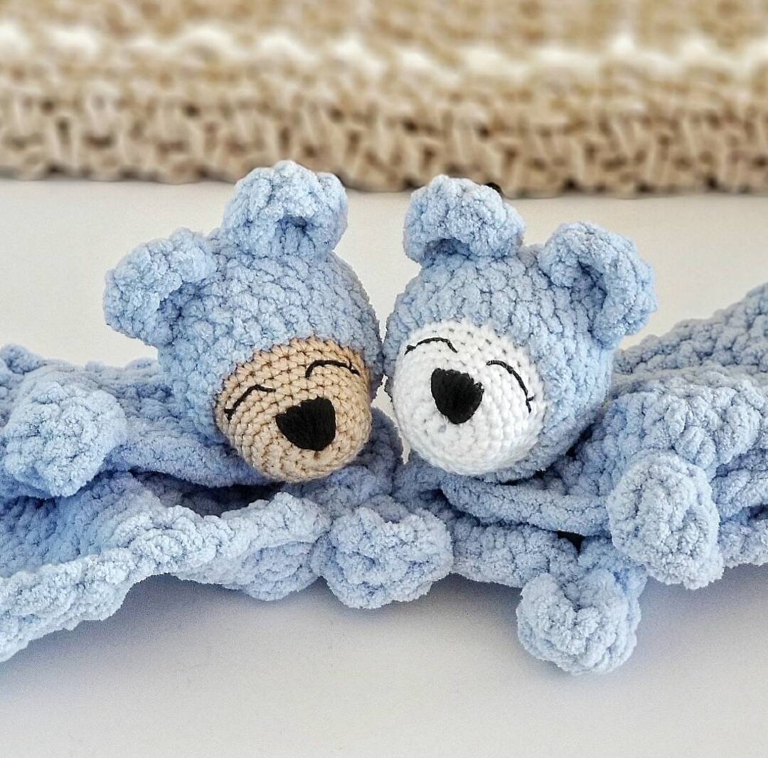 Blue Bear Lovey Baby Lovey Bear Stuffie Lovey Baby Shower Gift - Etsy