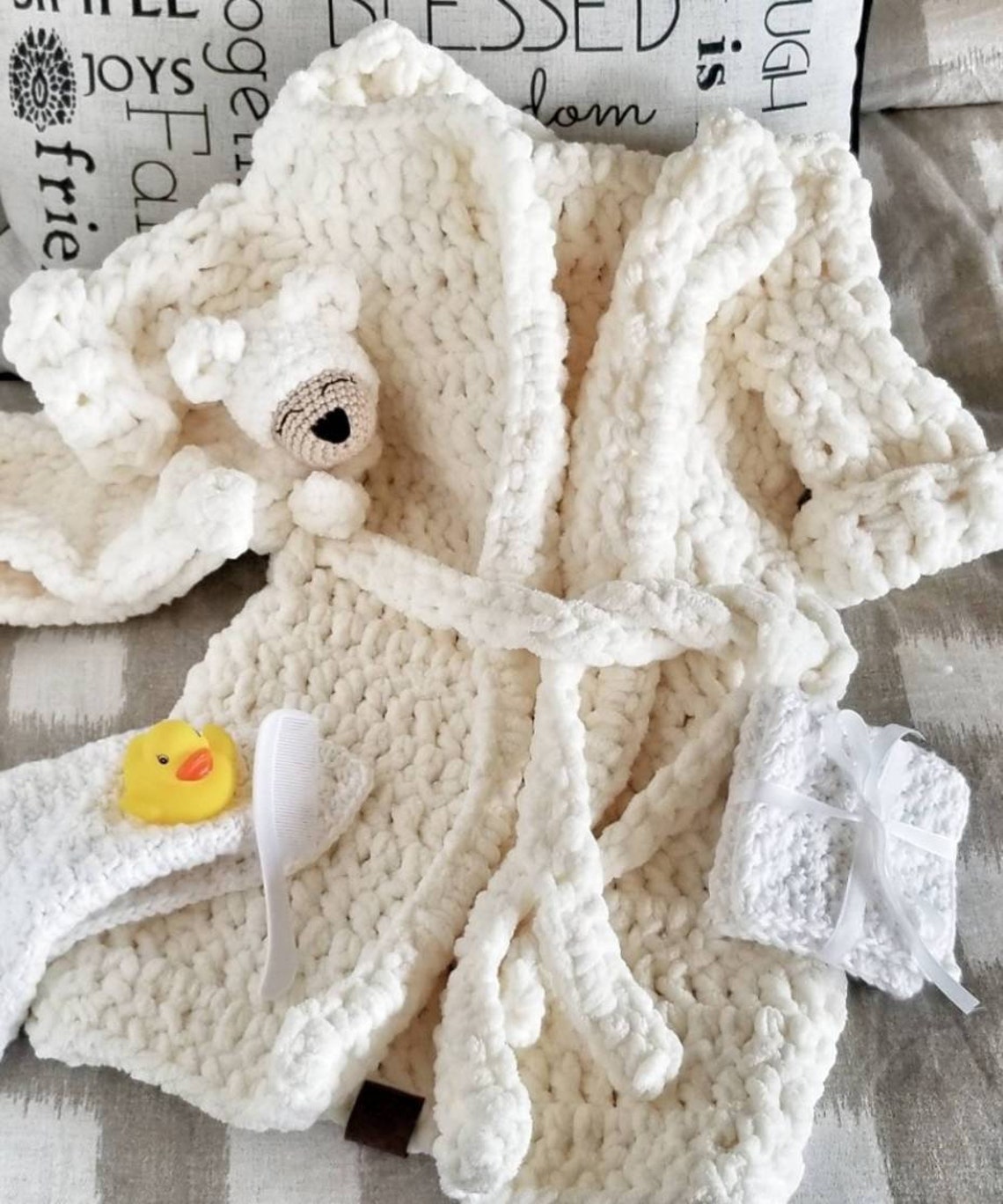 Crochet Pattern Baby Bathrobe Crochet Pattern Cuddly - Etsy