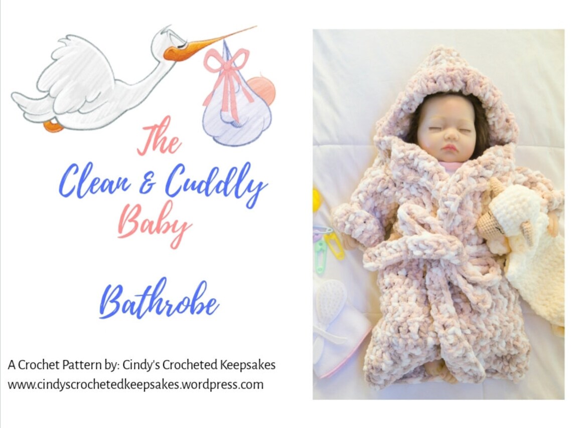 Crochet Pattern Baby Bathrobe Crochet Pattern Cuddly - Etsy