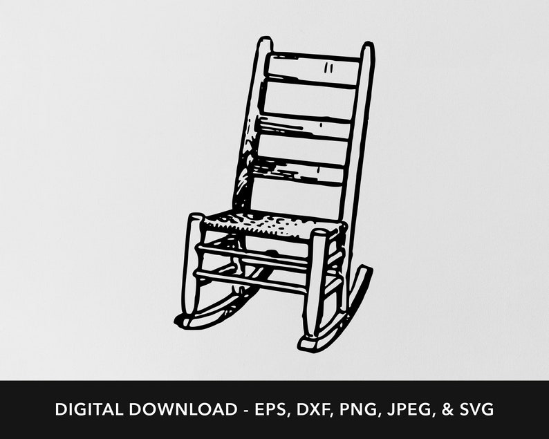 Rocking Chair Svg Png Jpg Clipart Digital File Download - Etsy