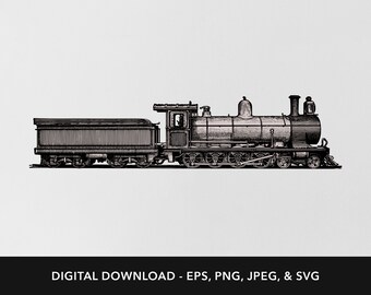 Steam Engine Decal - Etsy