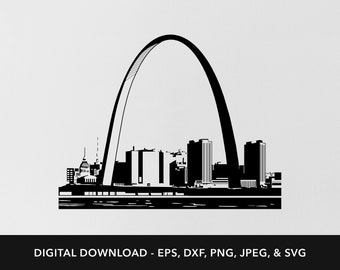 Saint Louis Skyline Outline - Etsy