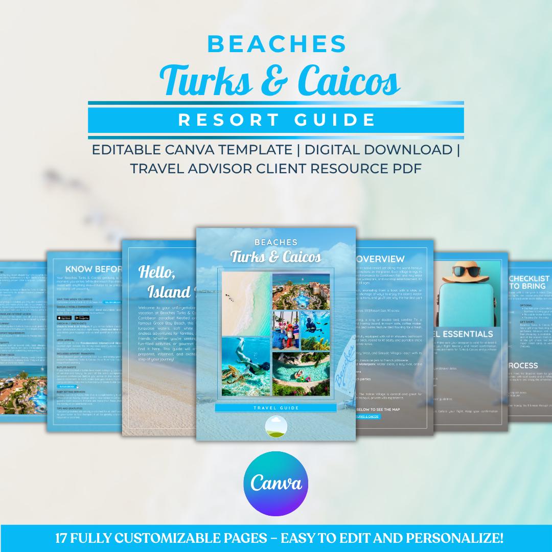 Beaches Turks & Caicos Resort Guide 2026 – Editable Canva Template ...