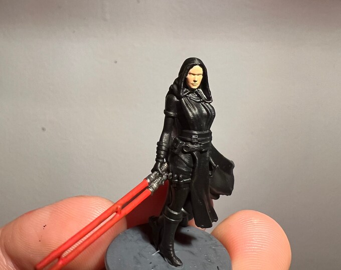 Dark Side Rey 3D Printed Miniature Star Wars Fan Art - Etsy