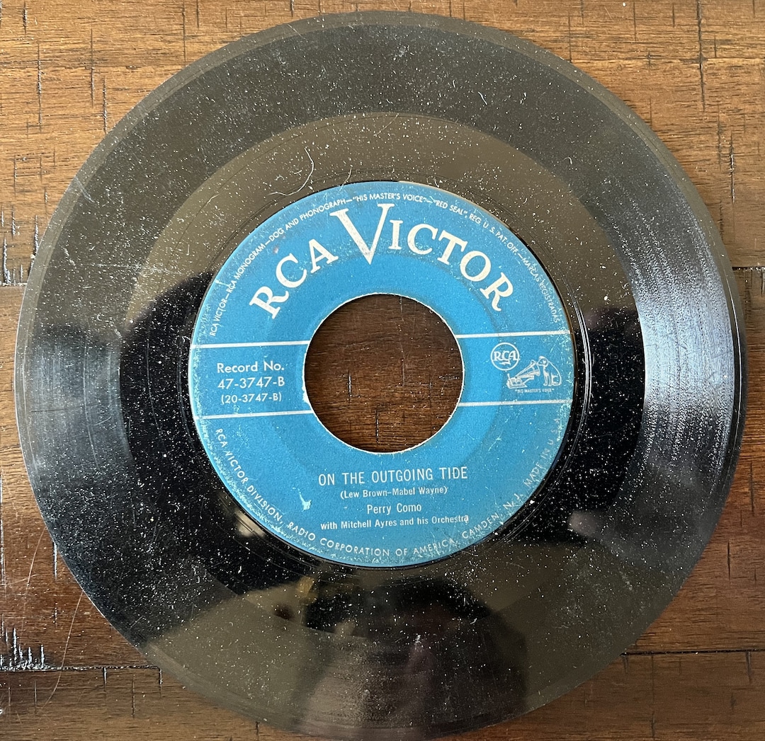 1950 45 RPM 7 Vinyl Record Perry Como Hoop-dee-doo on the Outgoing Tide ...