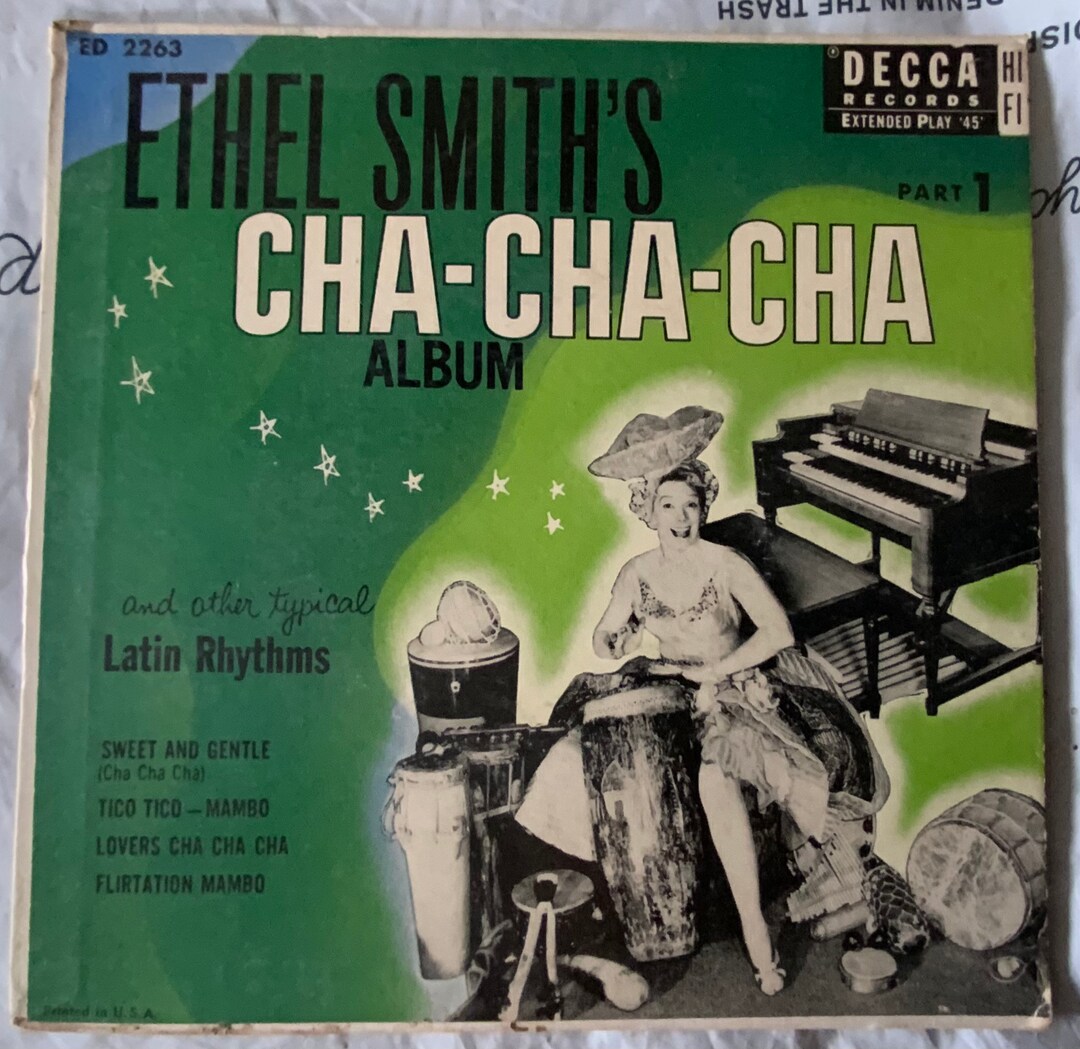 Vintage 1955 45 RPM 7 Vinyl EP Record Ethel Smith Ethel Smith's Cha-cha ...