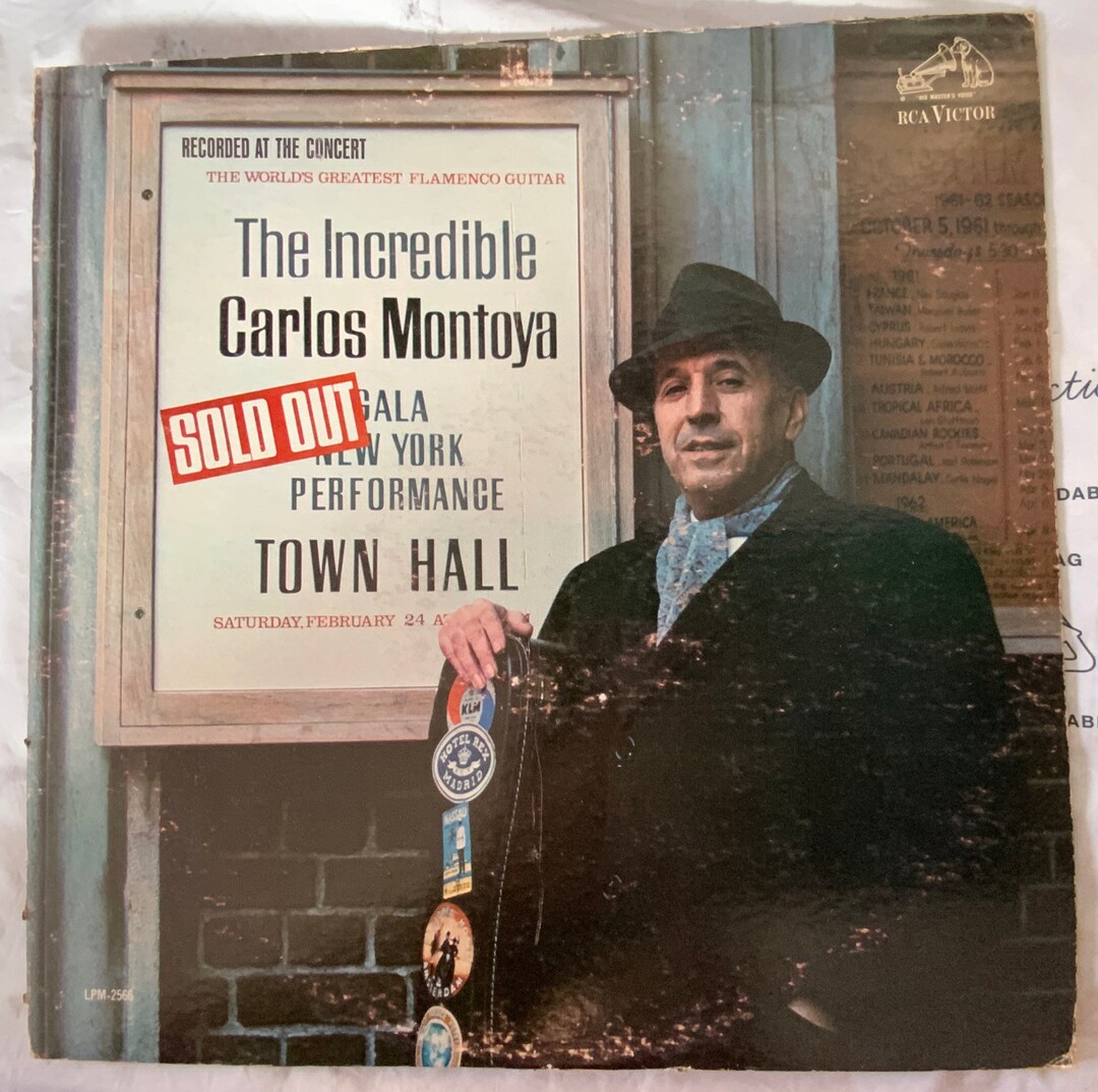 1962 33 RPM 12" Vinyl Record Carlos Montoya - the Incredible Carlos Montoya - RCA Victor Records ...