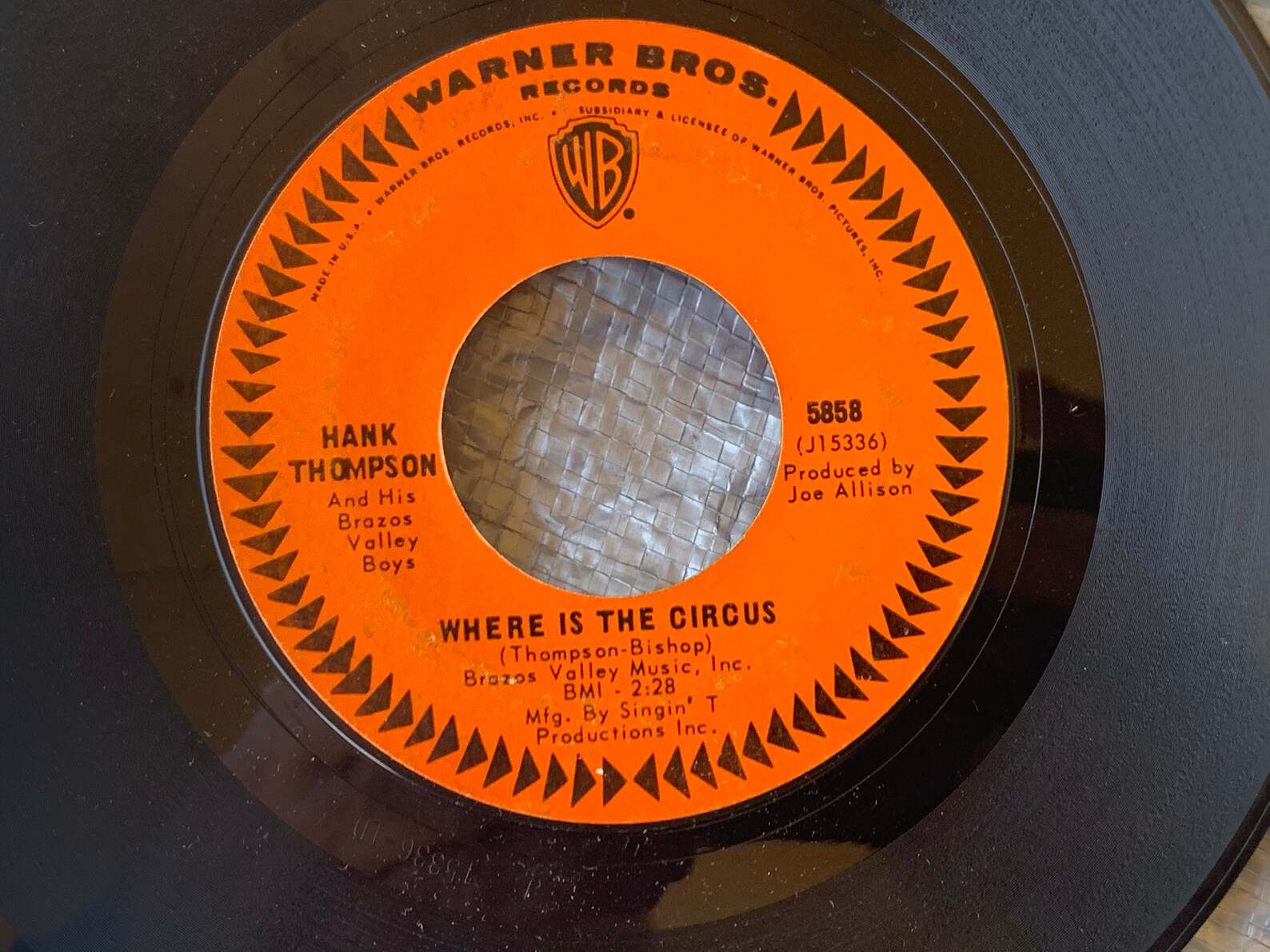 1966 45 RPM 7 Disco de Vinilo Hank Thompson Dónde está | Etsy