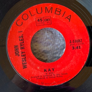 1968 45 RPM 7" Vinyl Record John Wesley Ryles - Come on Home - Kay ...