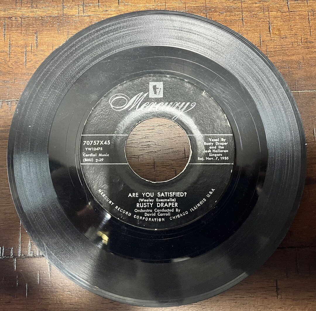 1955 45 RPM 7 Vinyl Record Wabash Cannonball Mercury Records 70757X45 ...