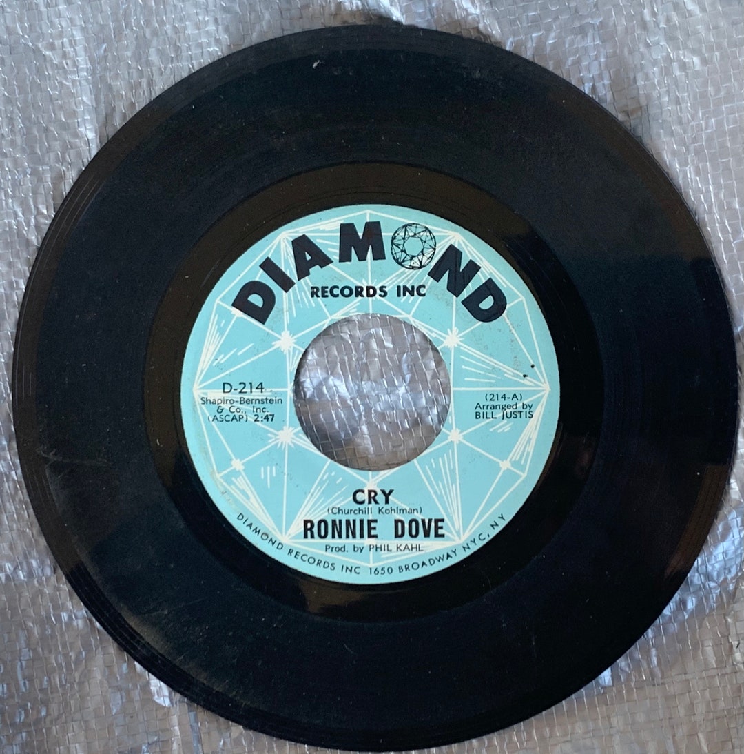 Vintage 1966 45 RPM 7" Vinyl Record Ronnie Dove - Cry - Autumn Rhapsody ...