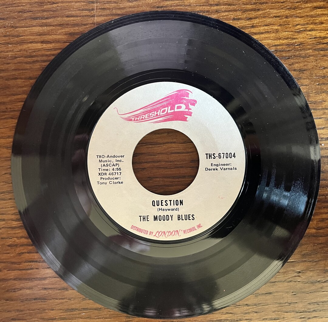 1970 45 RPM 7" Vinyl Record the Moody Blues - Question - Candle of Life ...