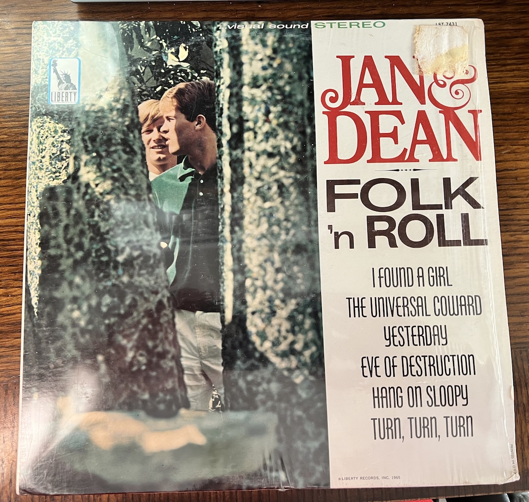 1965 33 RPM 12" Vinyl LP Record Jan & Dean - Folk 'n Roll - Liberty ...