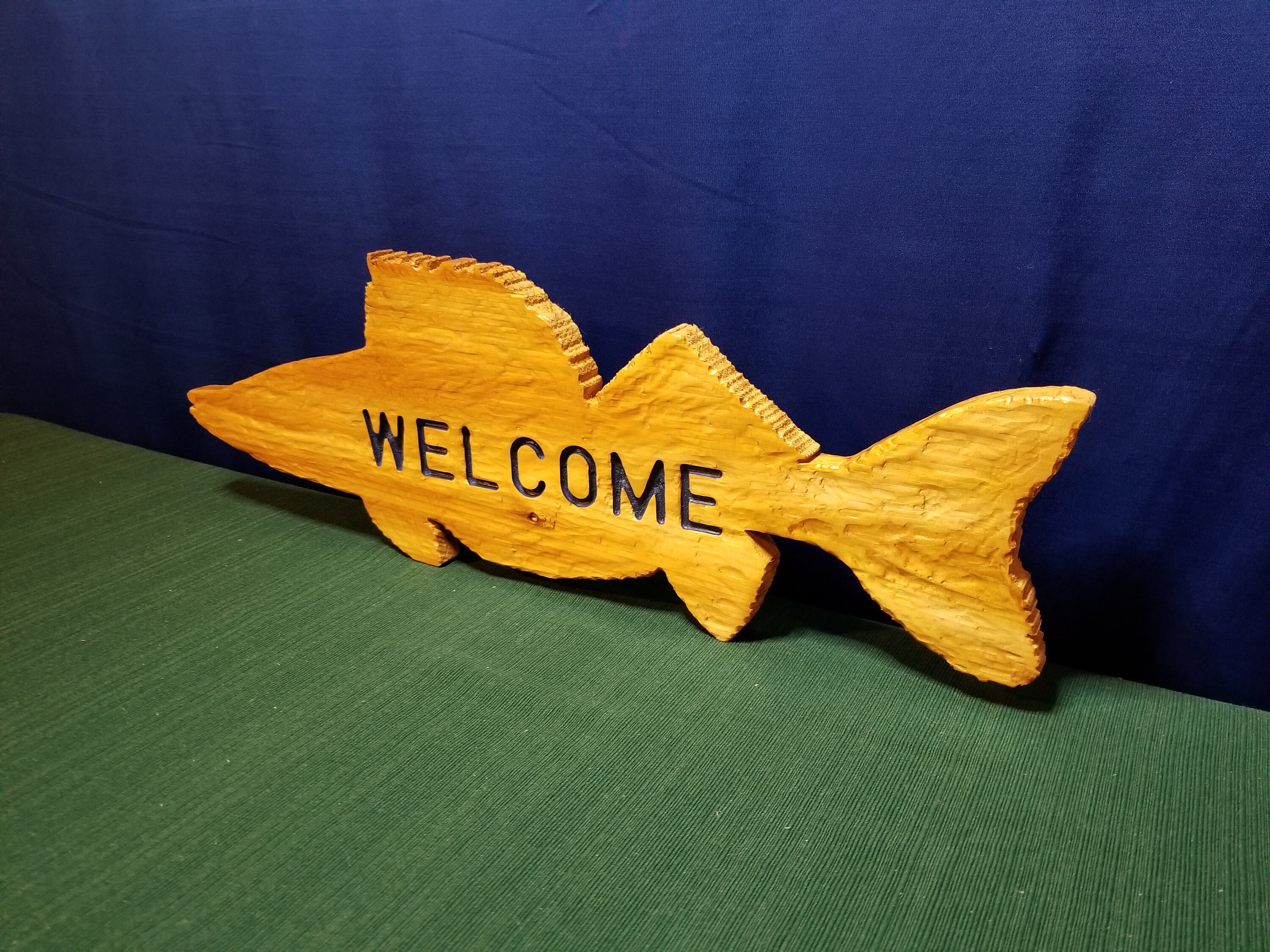 Wooden Fish Sign Walleye Welcome Sign - Etsy