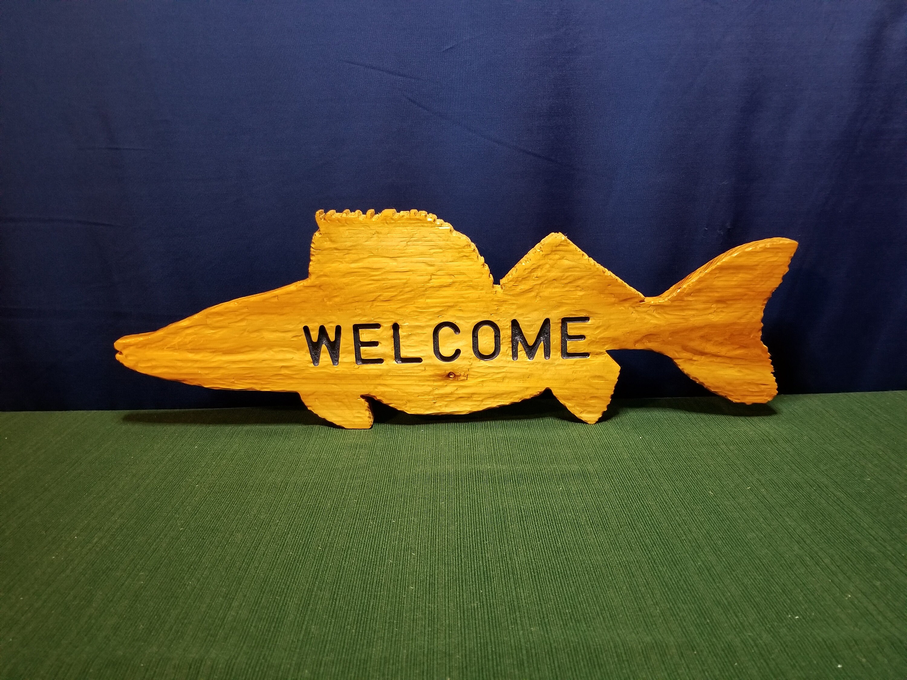 Wooden Fish Sign Walleye Welcome Sign - Etsy