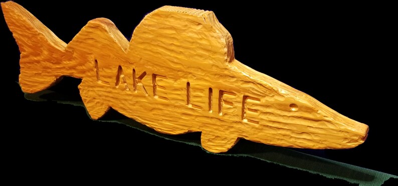 Wooden Fish Sign Walleye Lake Life Sign - Etsy