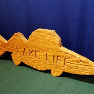 Wooden Fish Sign Walleye Lake Life Sign - Etsy