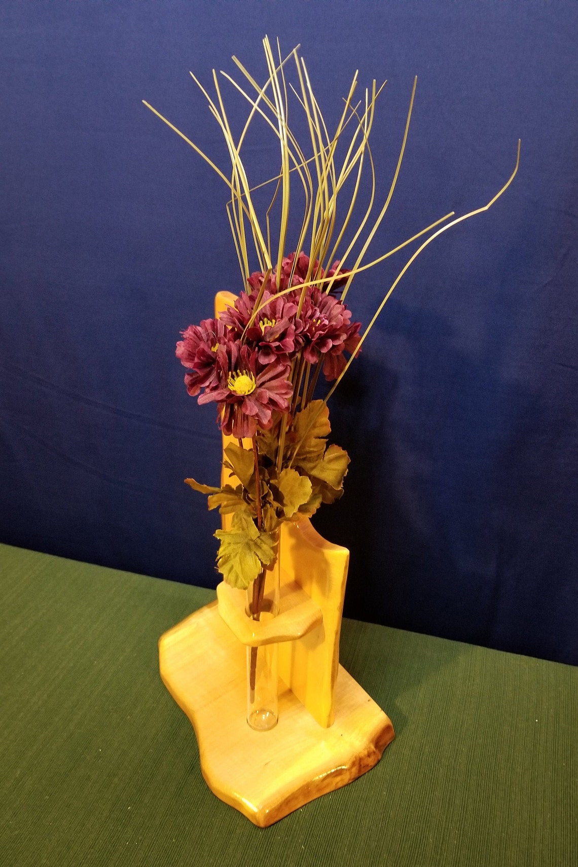 Wooden Bud Vase / Silk Flower Display / Unique Decorating - Etsy