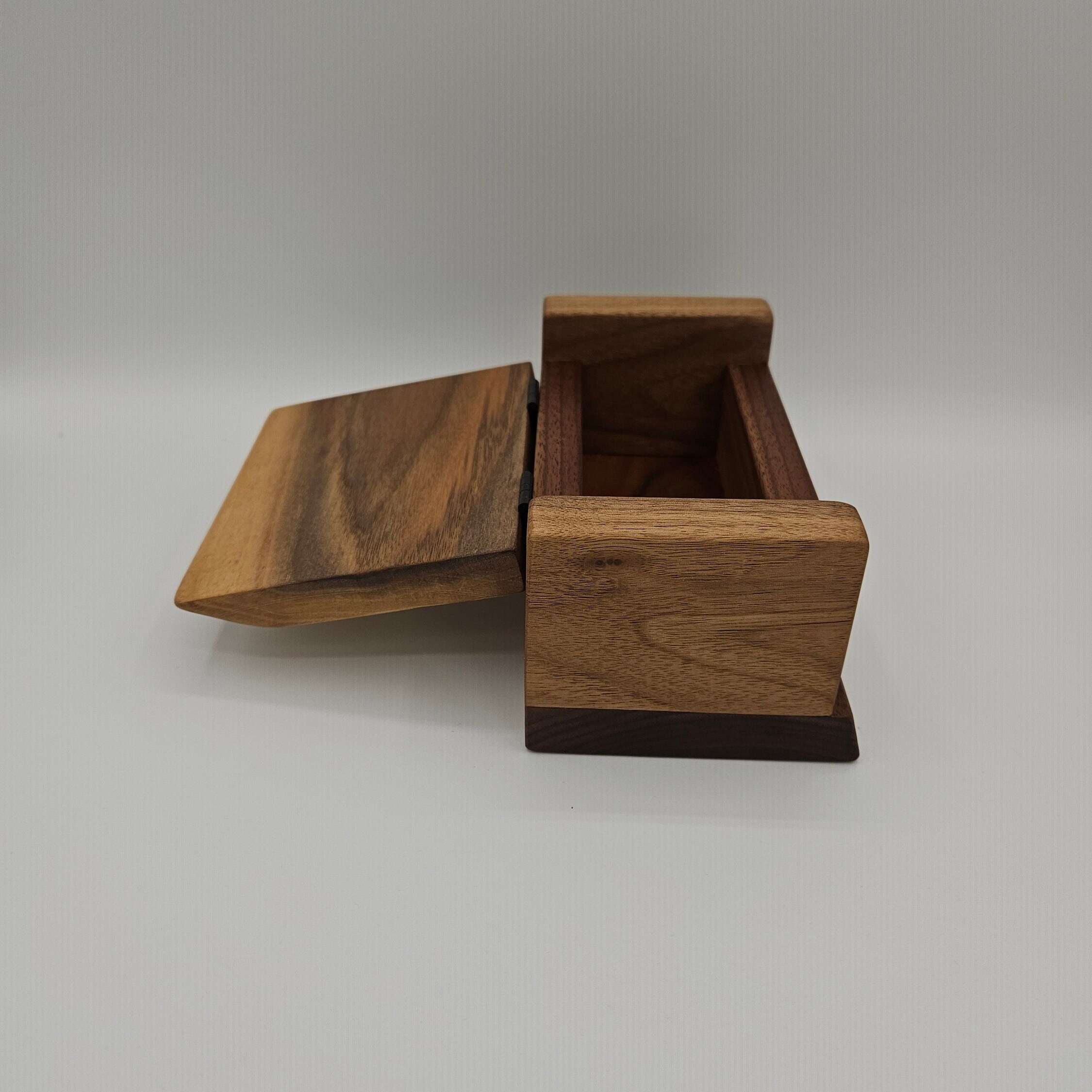 Wooden Keepsake Box Live Edge Lid Textured - Etsy