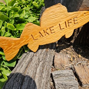 Wooden Fish Sign Walleye Lake Life Sign - Etsy