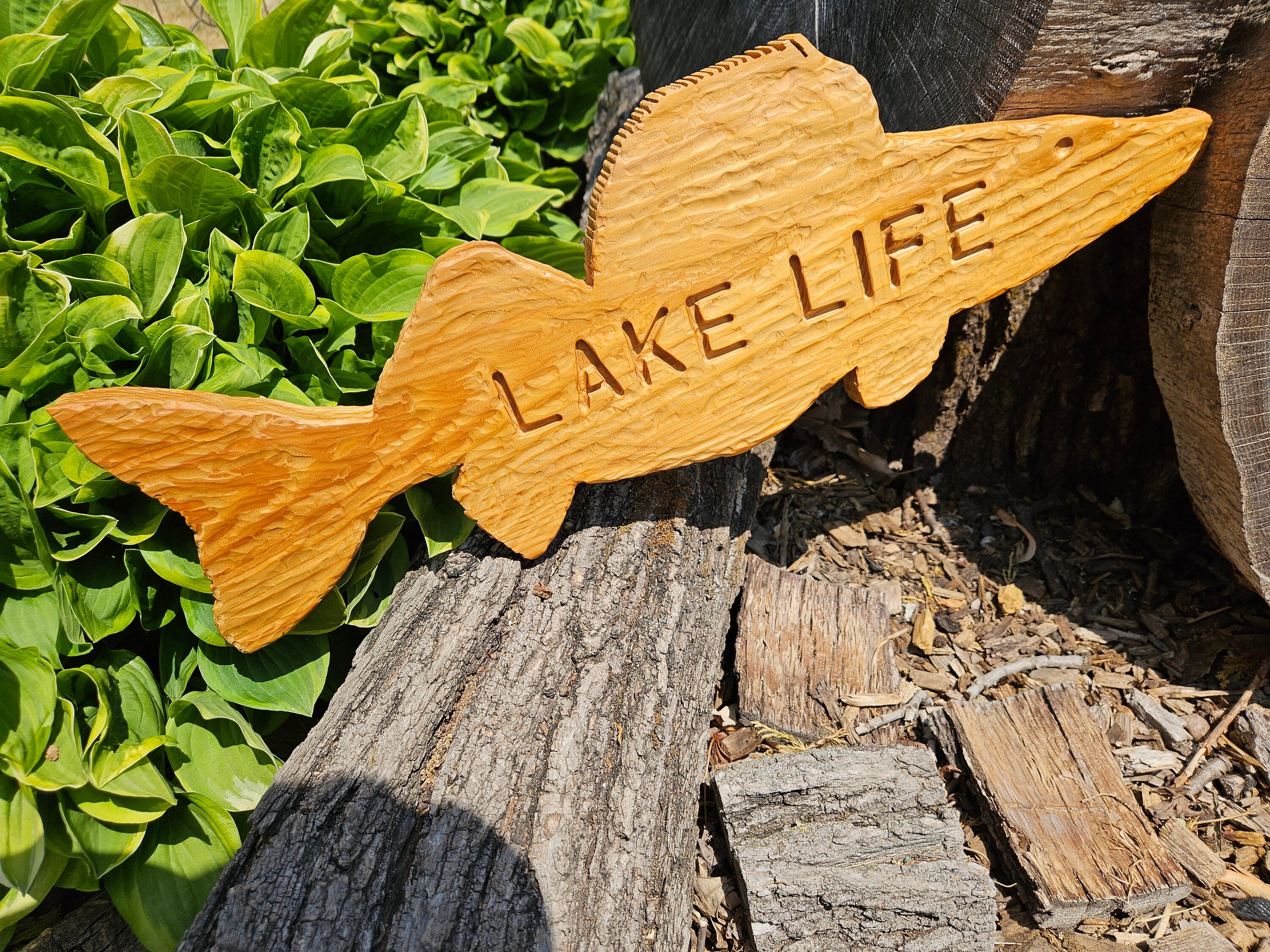 Wooden Fish Sign Walleye Lake Life Sign - Etsy