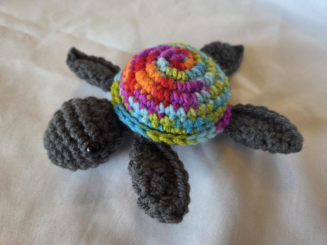 Rainbow Shell Turtle Crochet Stuffed Toy Amigurumi - Etsy