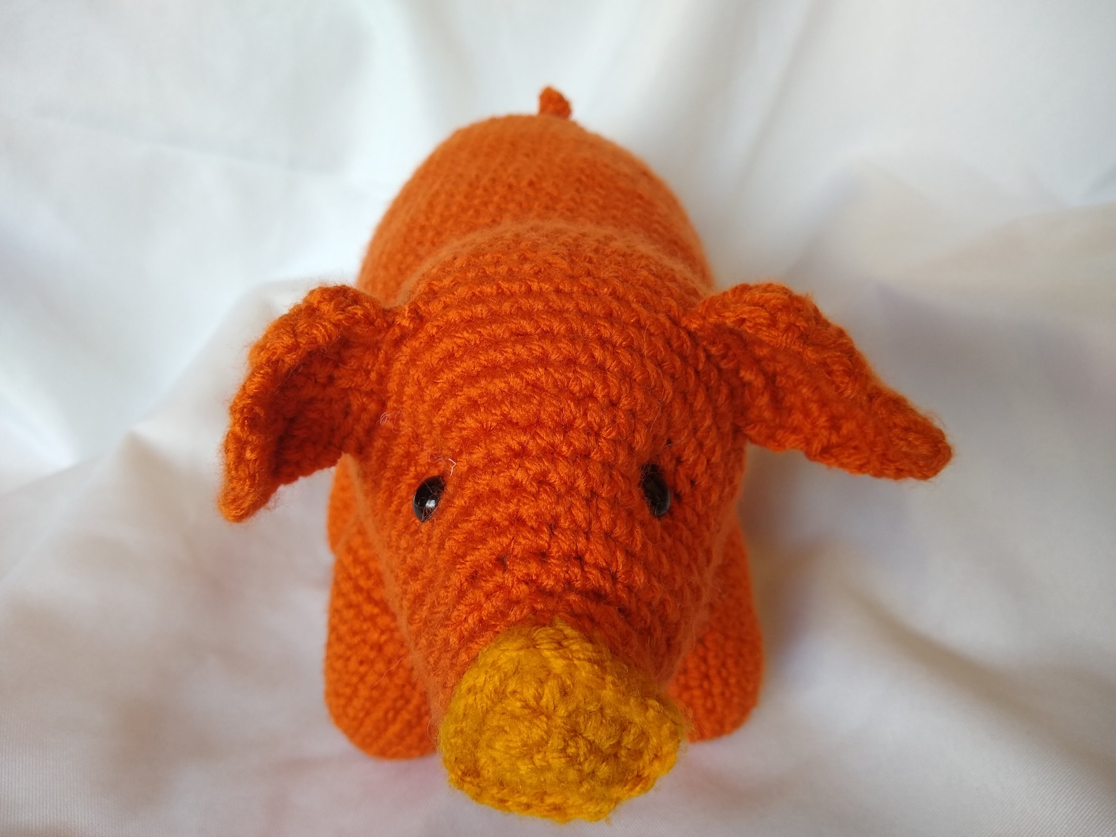 Medium Dark Orange Pig Crochet Stuffed Toy Amigurumi - Etsy
