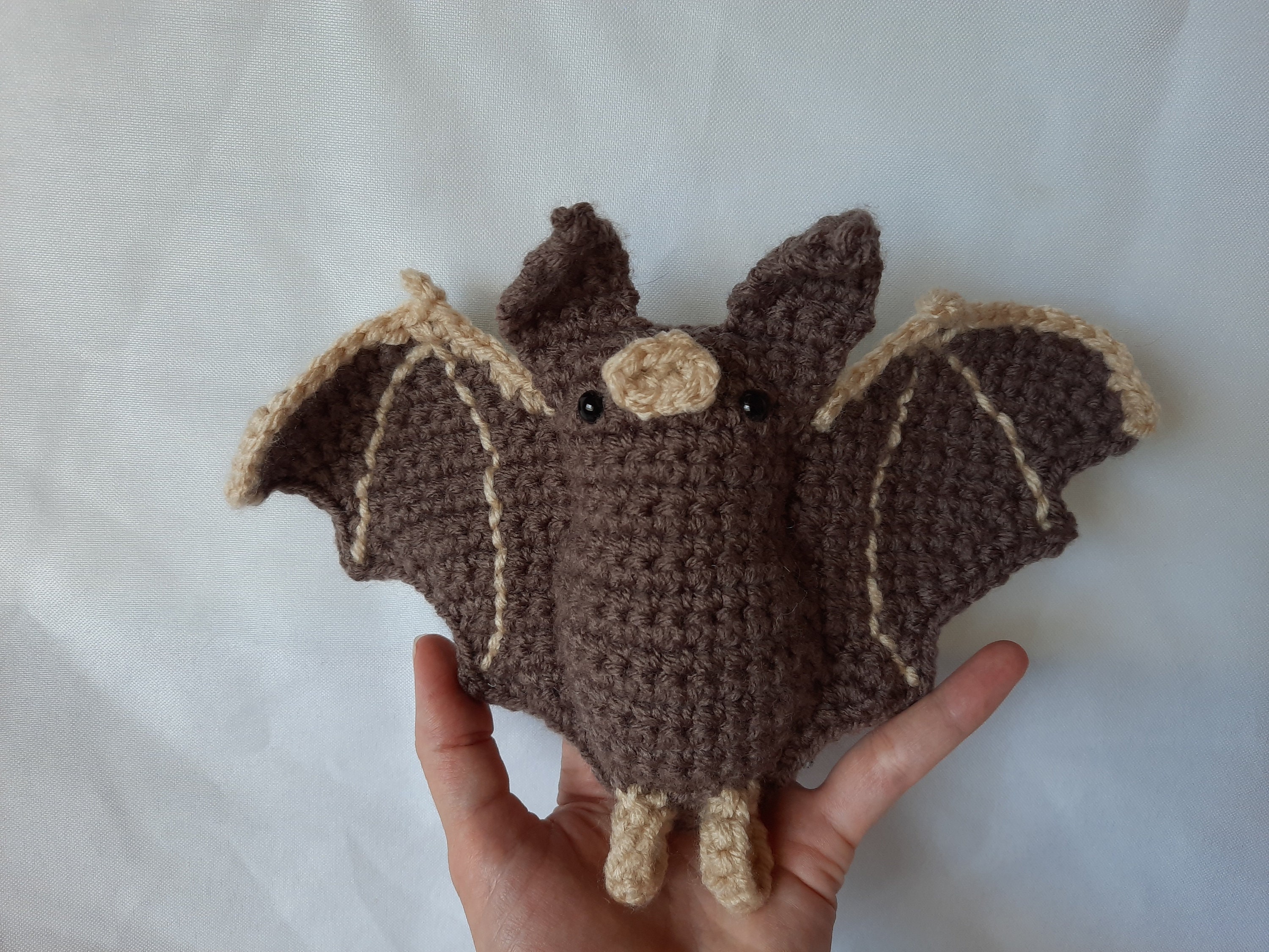 Brown Bat Crochet Stuffed Toy Amigurumi - Etsy