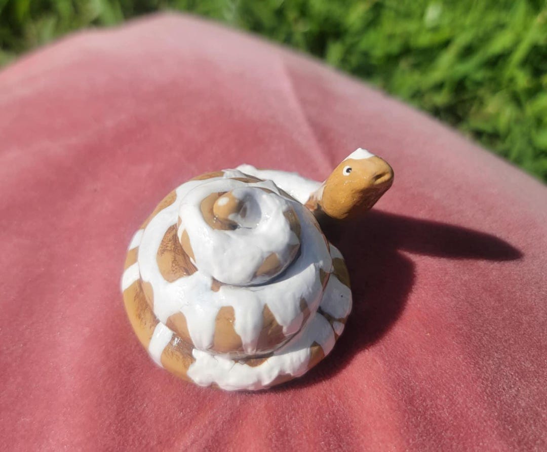 Cinnamon Bun Snake, Snake Art, Reptile Art, Snake Sculpture, Clay Snake ...