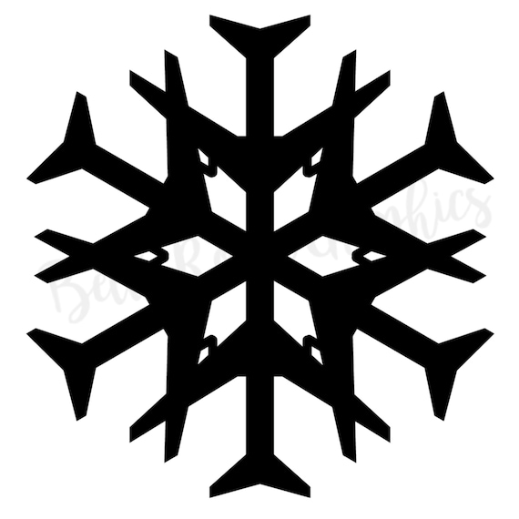 Airplane Snowflake SVG JPG PNG Eps Airplane Svg Eps Png Jpg | Etsy