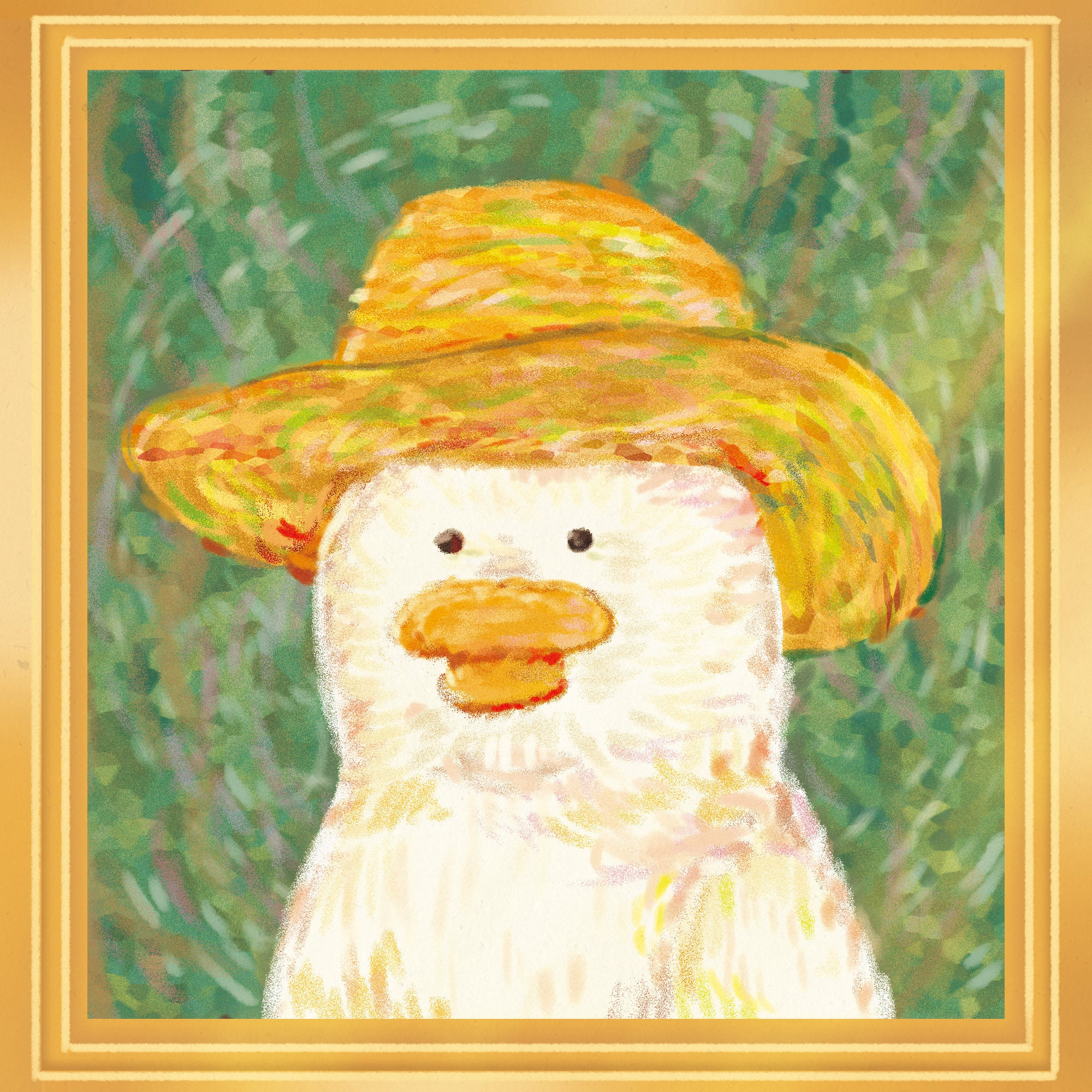 Duck Van Gogh Mini 10cm Art Print - Etsy