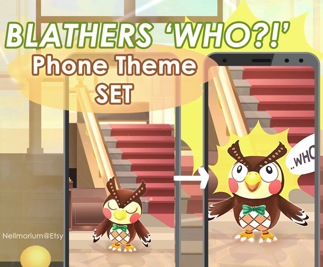 Animal Crossing | BLATHERS 'WHO?!' | Lockscreen + Homescreen SET ...