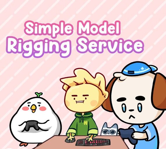Simple Vtuber Rigging Service live2d - Etsy