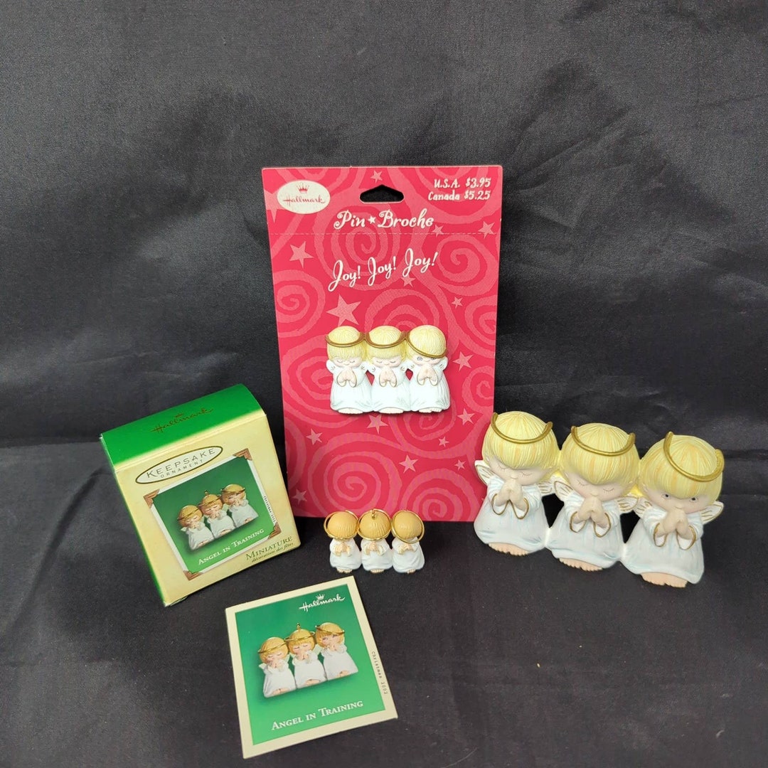 Hallmark Keepsake Angel in Training Mini Ornament, Magnet and Brooch ...
