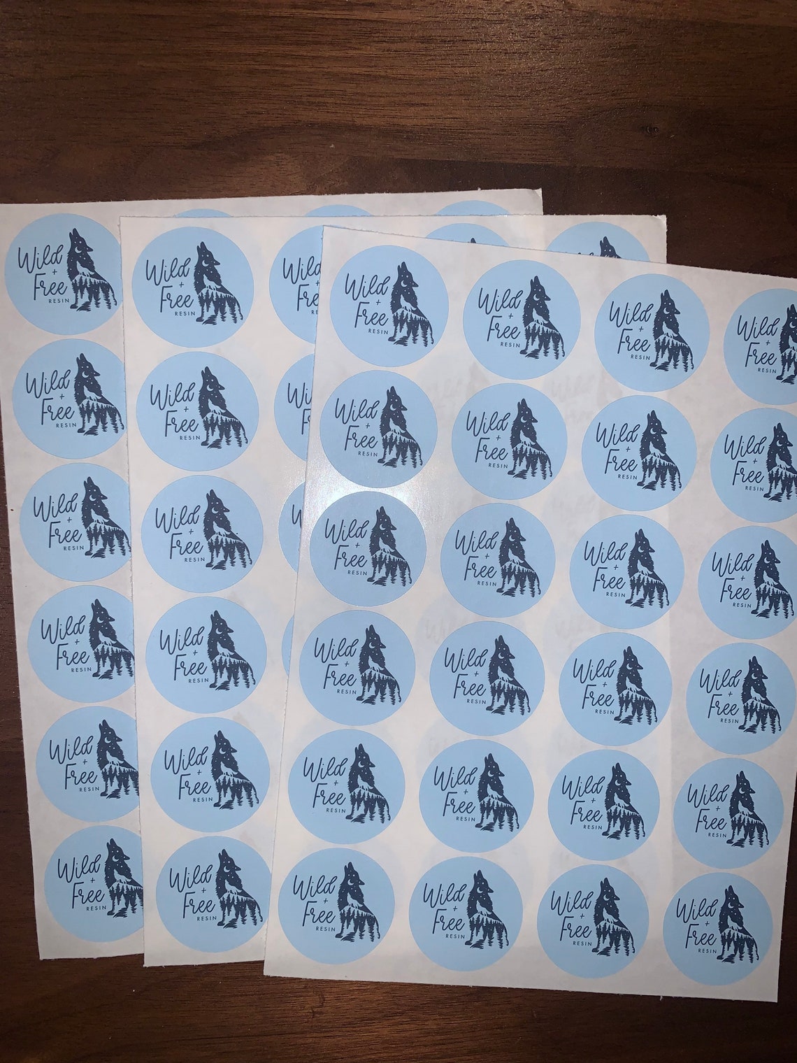 White Matte Logo Stickers Custom Round or Square Labels | Etsy