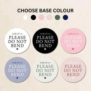 Please Do Not Bend Stickers, Handle With Care Stickers, Round Thank You ...