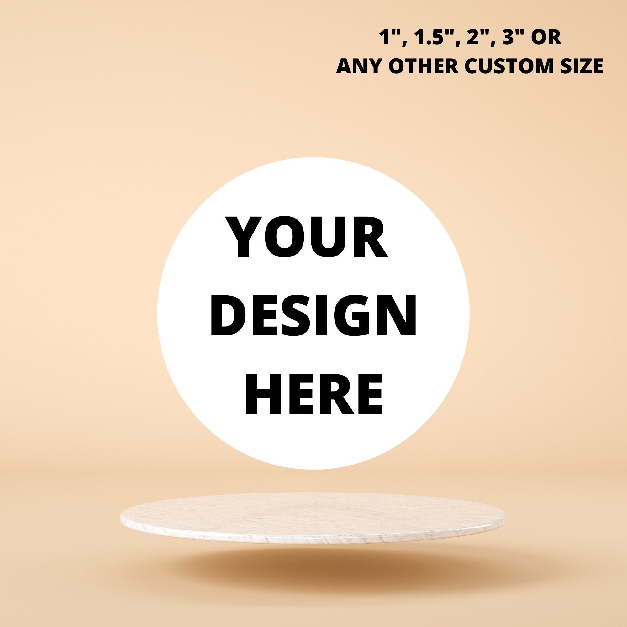 White Matte Logo Stickers Custom Round or Square Labels - Etsy Canada