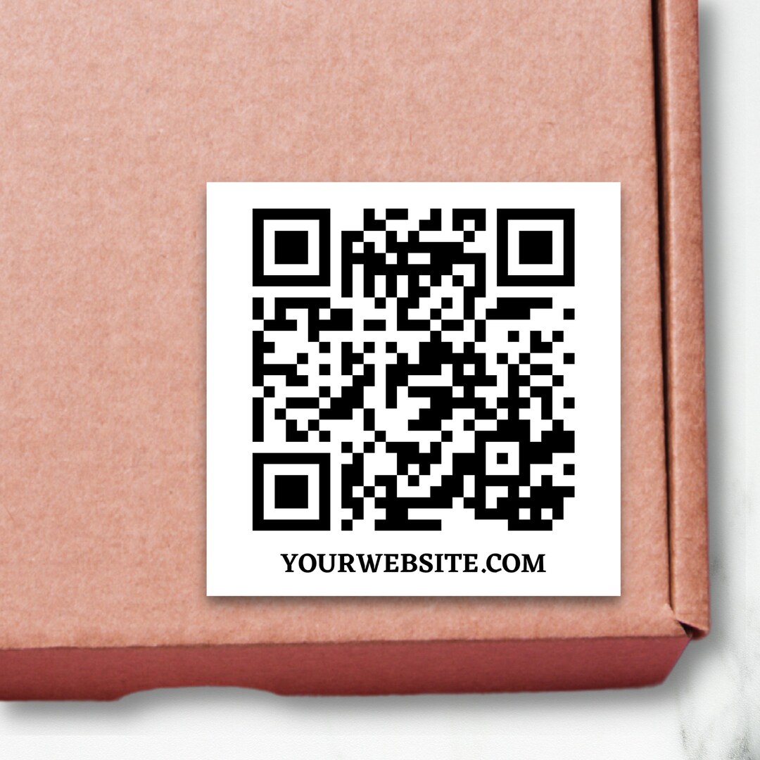Custom QR Code 1.5 Square Business Sticker Link to - Etsy