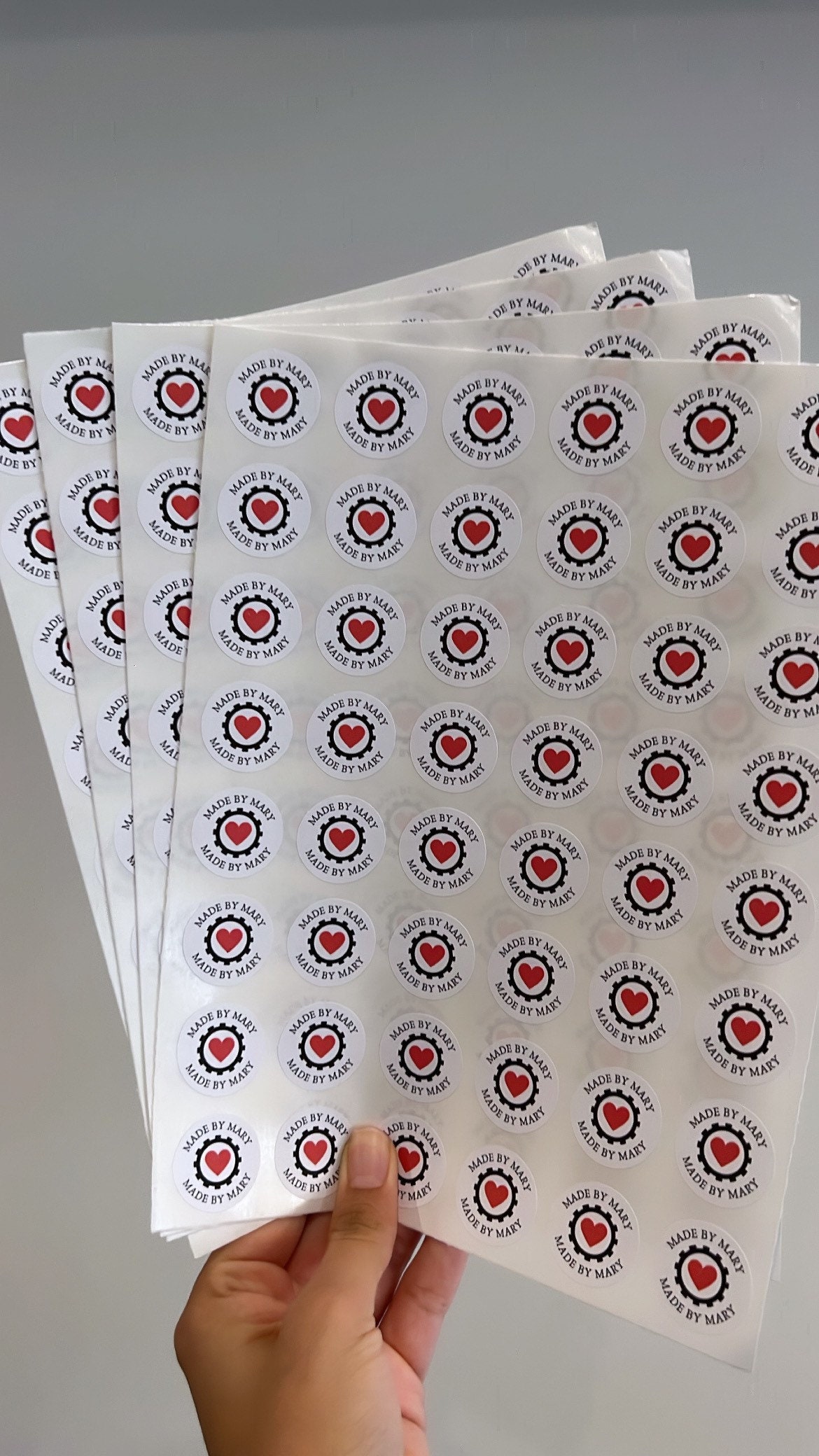 White Matte Logo Stickers Custom Round or Square Labels - Etsy Canada