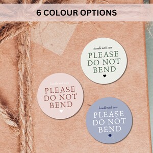 Please Do Not Bend Stickers, Handle With Care Stickers, Round Thank You ...
