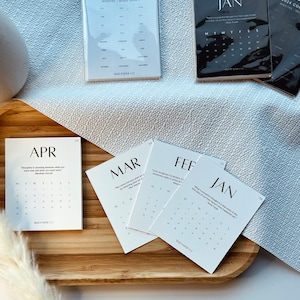 2024 Monthly Calendar Cards Set 2024 Months Cards 2024 - Etsy Canada