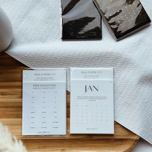 2024 Monthly Calendar Cards Set 2024 Months Cards 2024 - Etsy Canada