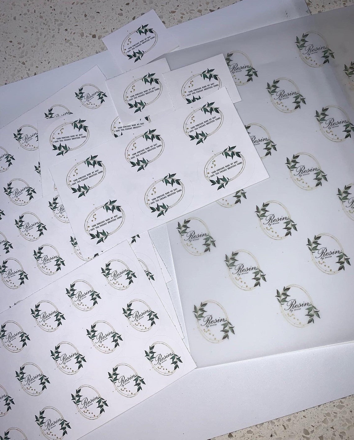 White Matte Logo Stickers Custom Round or Square Labels - Etsy Canada