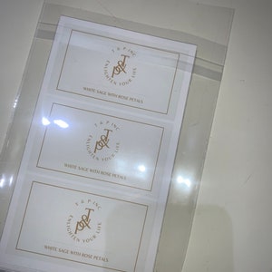 White Matte Logo Stickers, Custom Round or Square Labels, Envelope ...