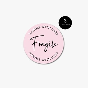 Fragile Stickers, Handle With Care Stickers, Pink Box Labels, Fragile ...